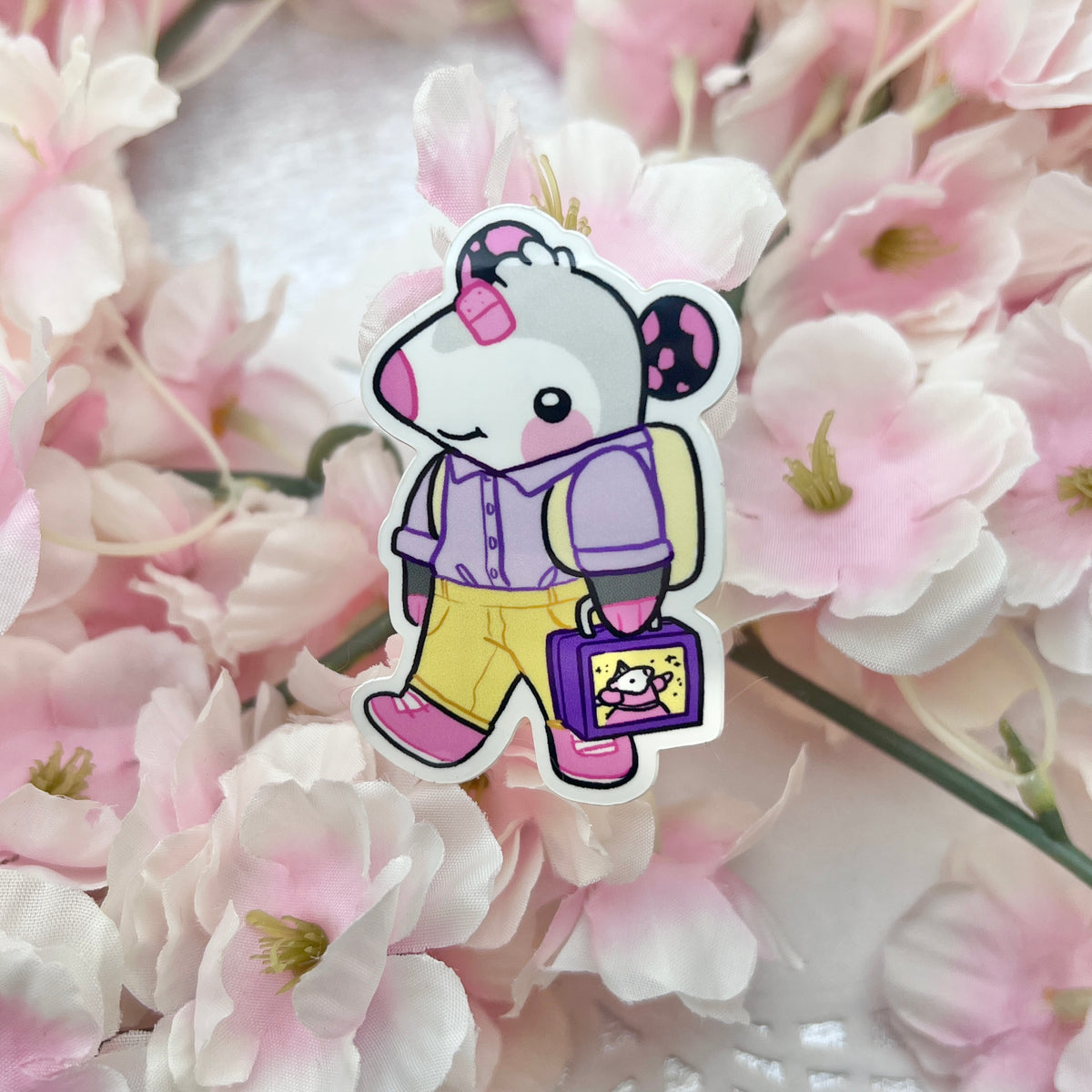 Elementary School Opossum Kid ~ Sticker – Woolblossom