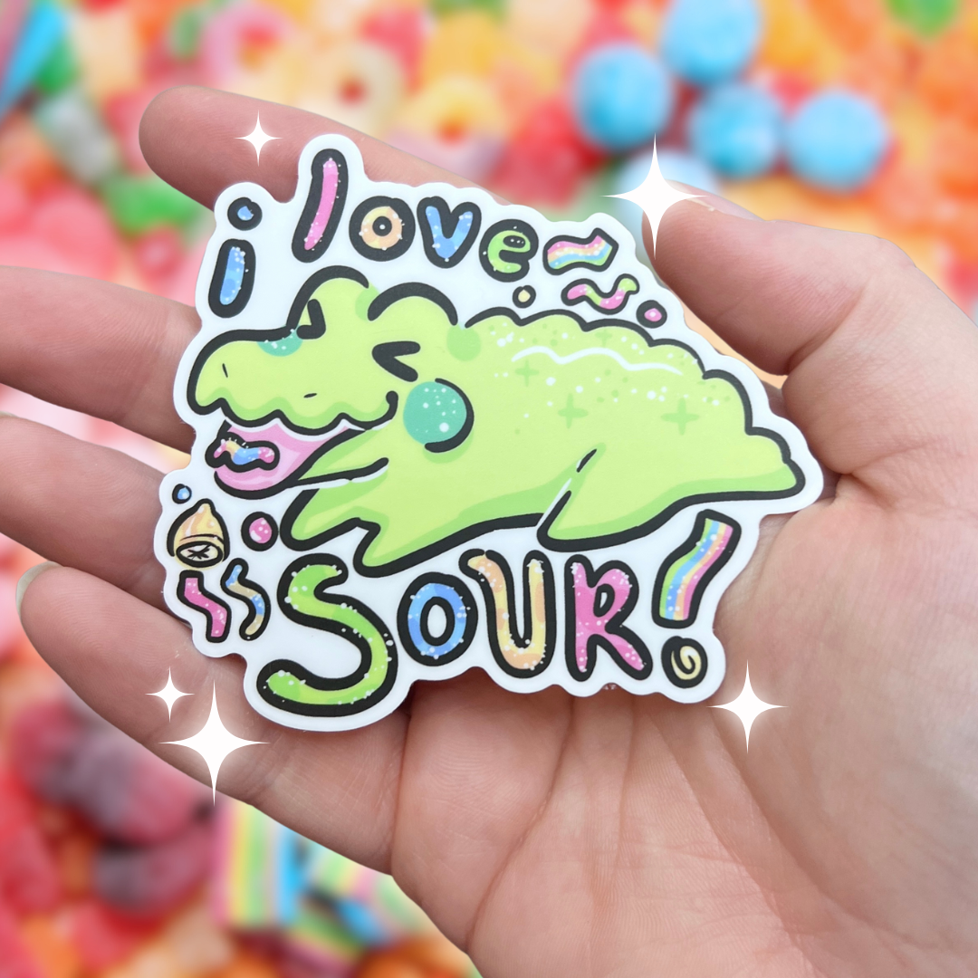 Sour Loving Crocodile ~ Sticker – Woolblossom