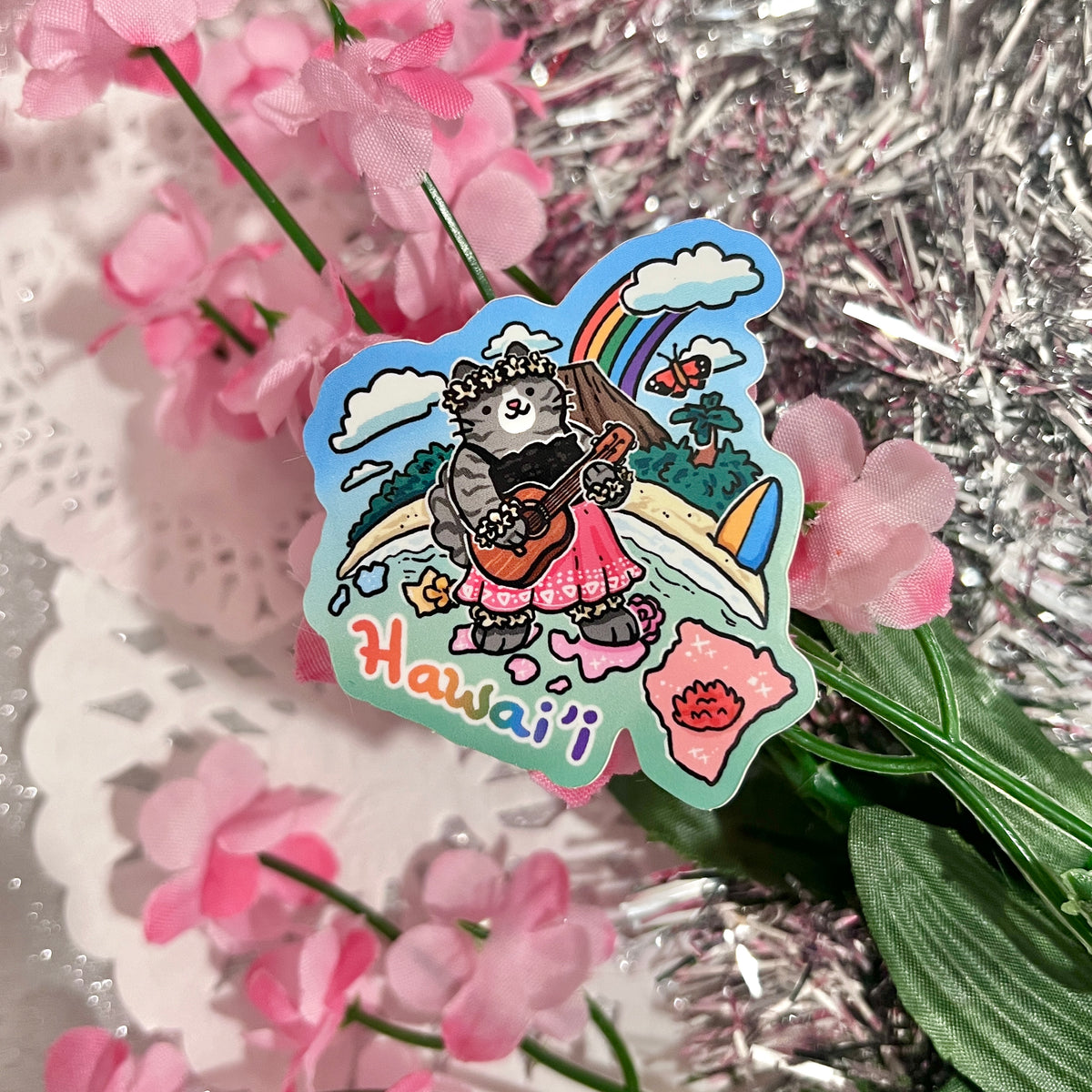 Hawai'i ~ State Cats Sticker – Woolblossom