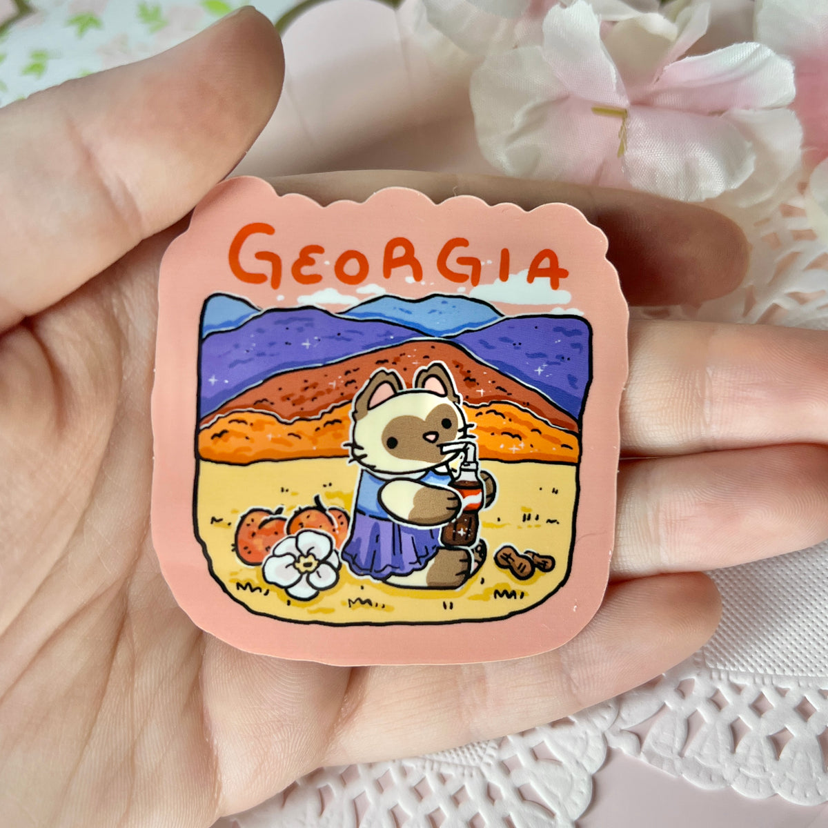 Georgia ~ State Cats Sticker – Woolblossom