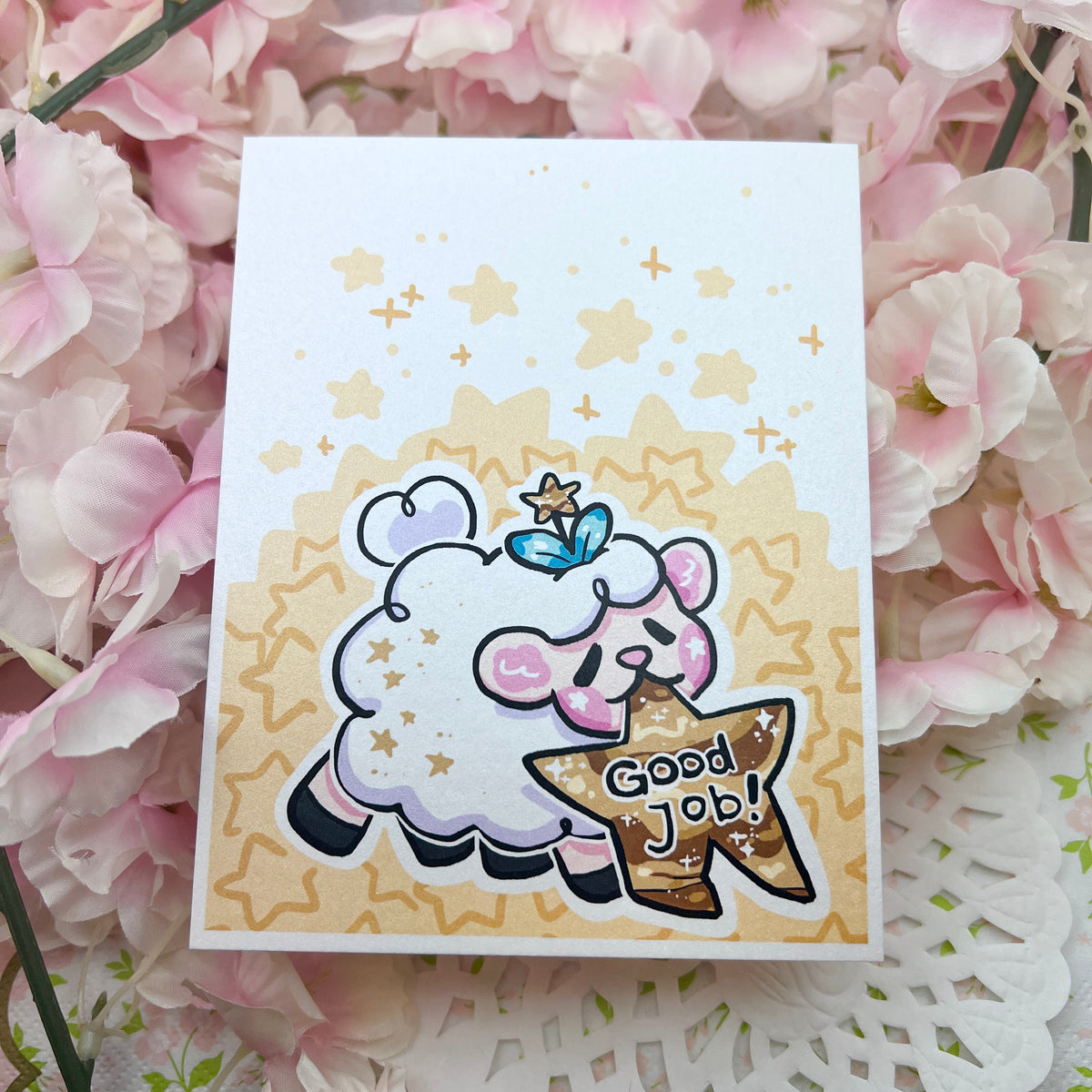 "Good Job!" Gold Star Sprout ~ Shimmer Print – Woolblossom