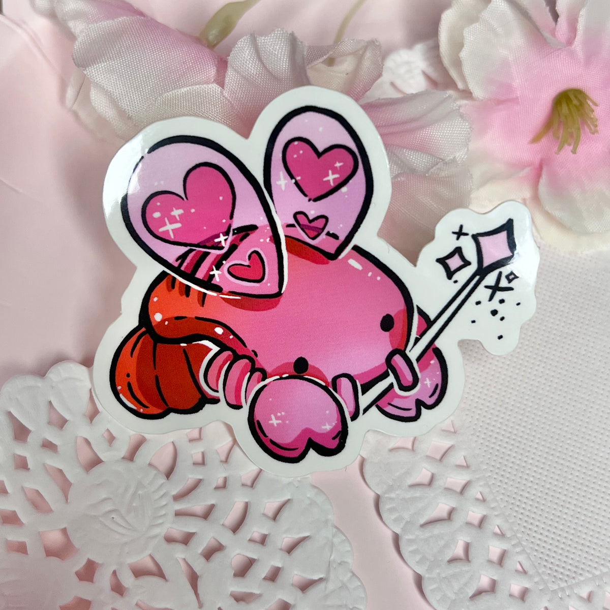 Fairy Lovecore Lobster ~ Sticker – Woolblossom