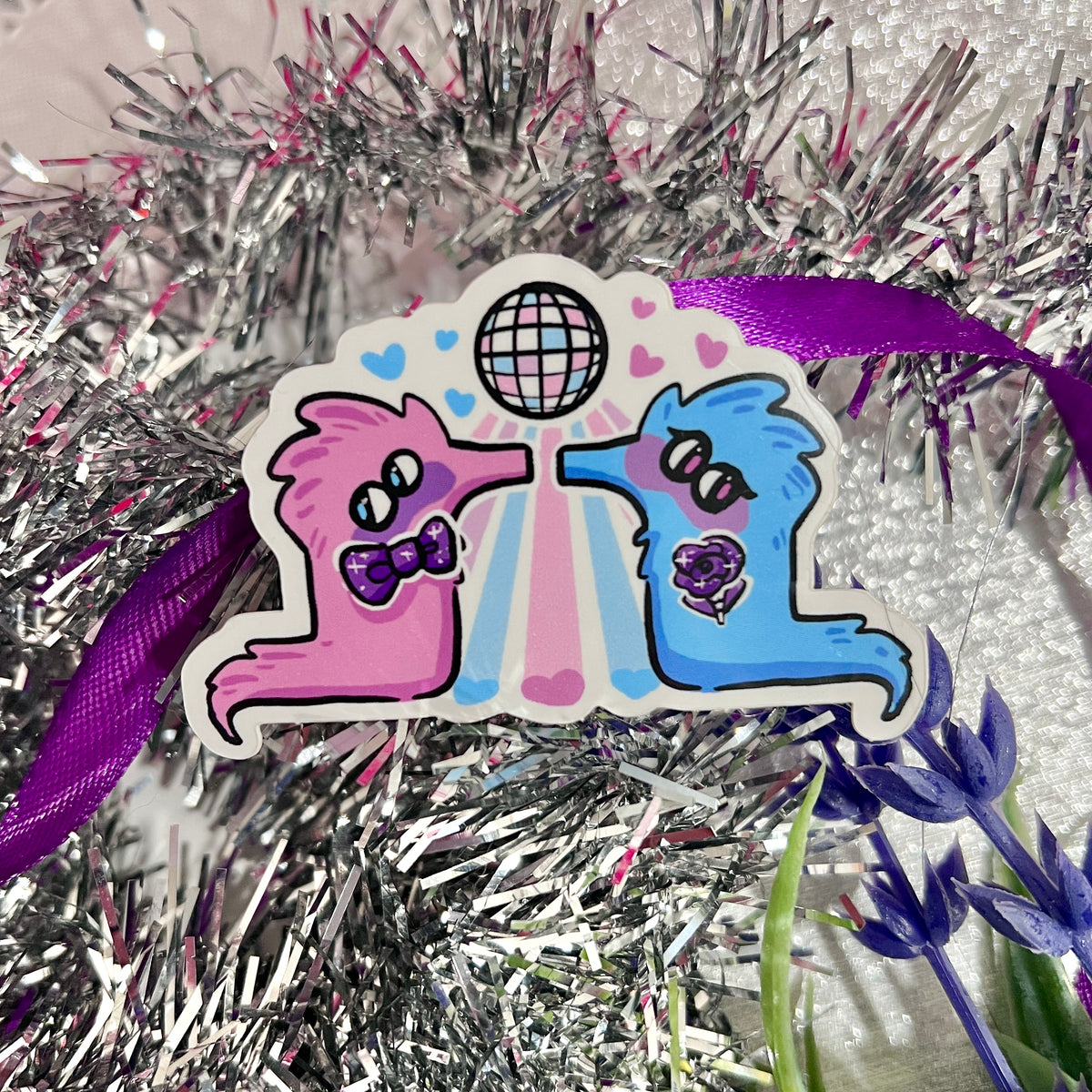 First Prom Dance Fuzzy Worms ~ Sticker – Woolblossom