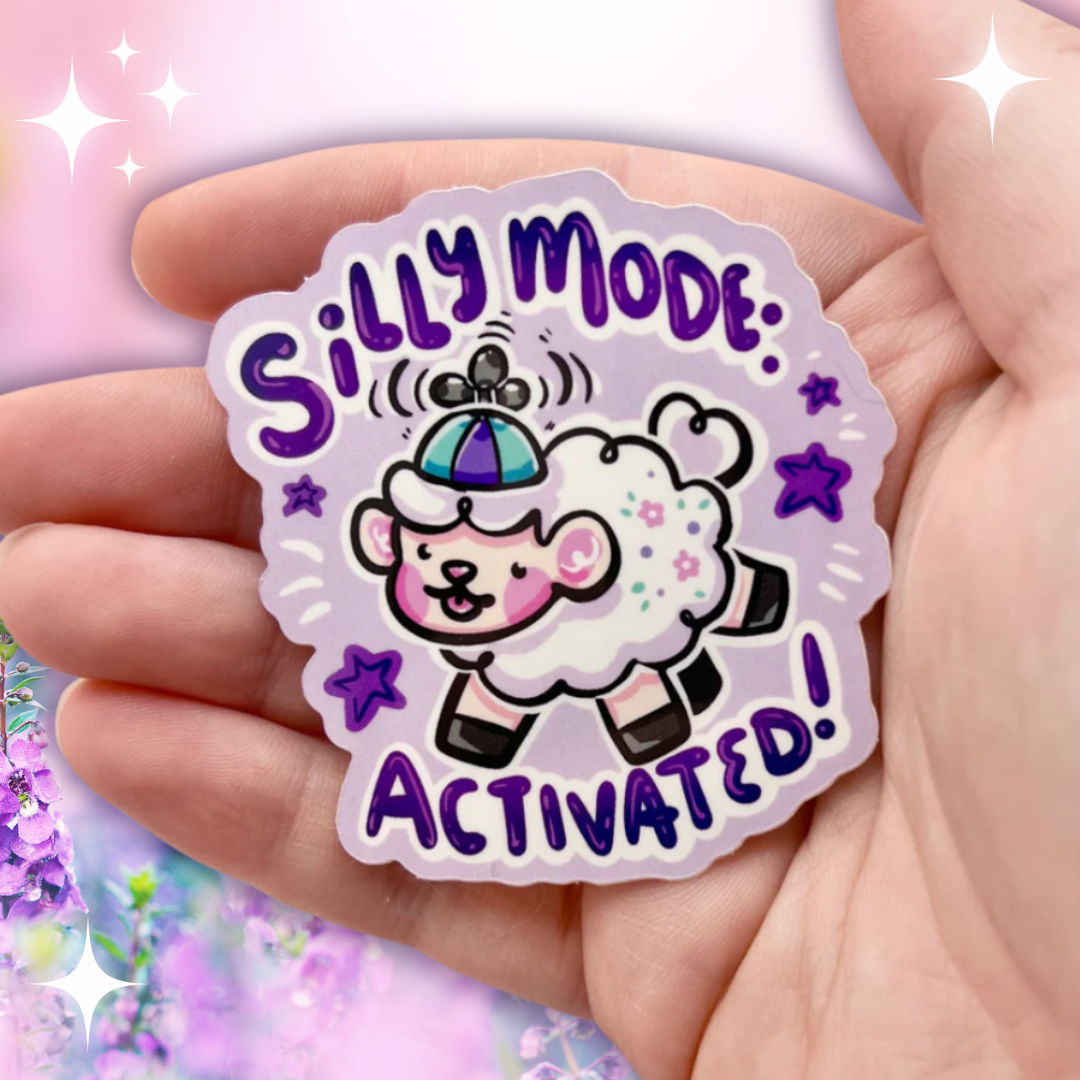 "Silly Mode: Activated!" Silly Sprout ~ Sticker – Woolblossom