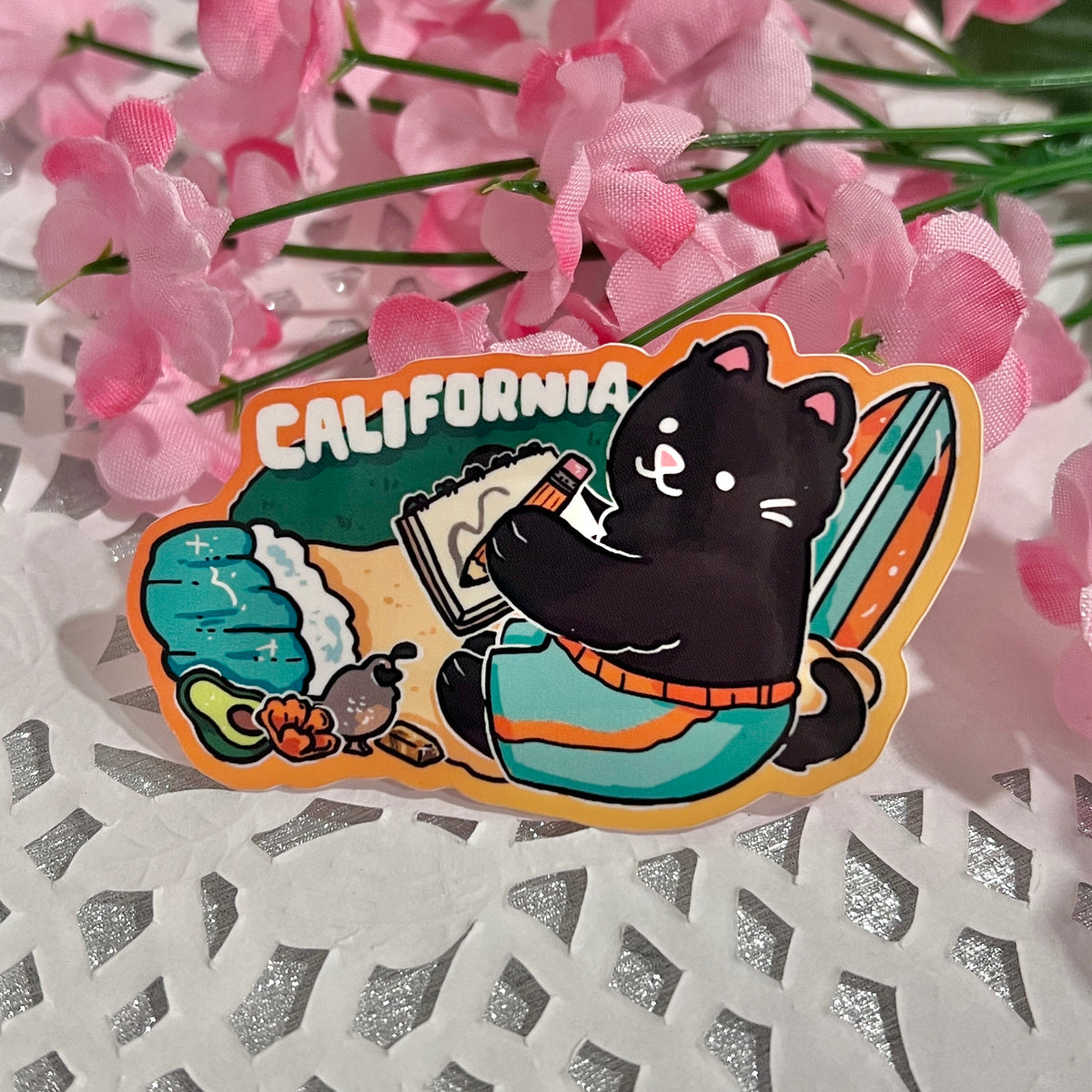 California ~ State Cats Sticker – Woolblossom