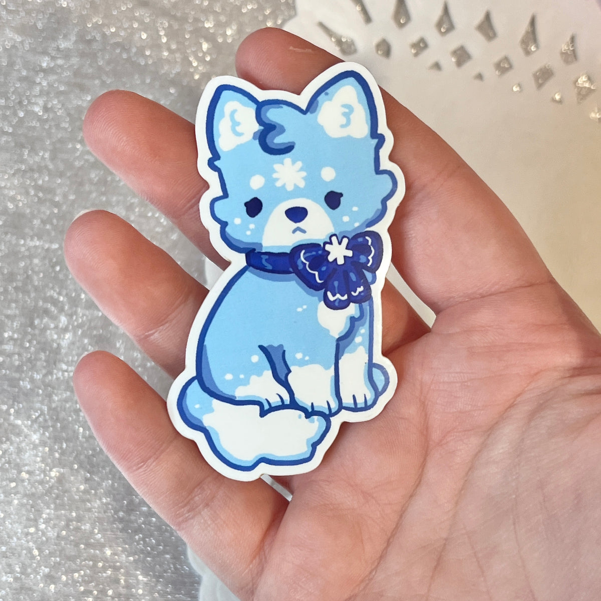 Snowfluff Winter Cat ~ Sticker – Woolblossom