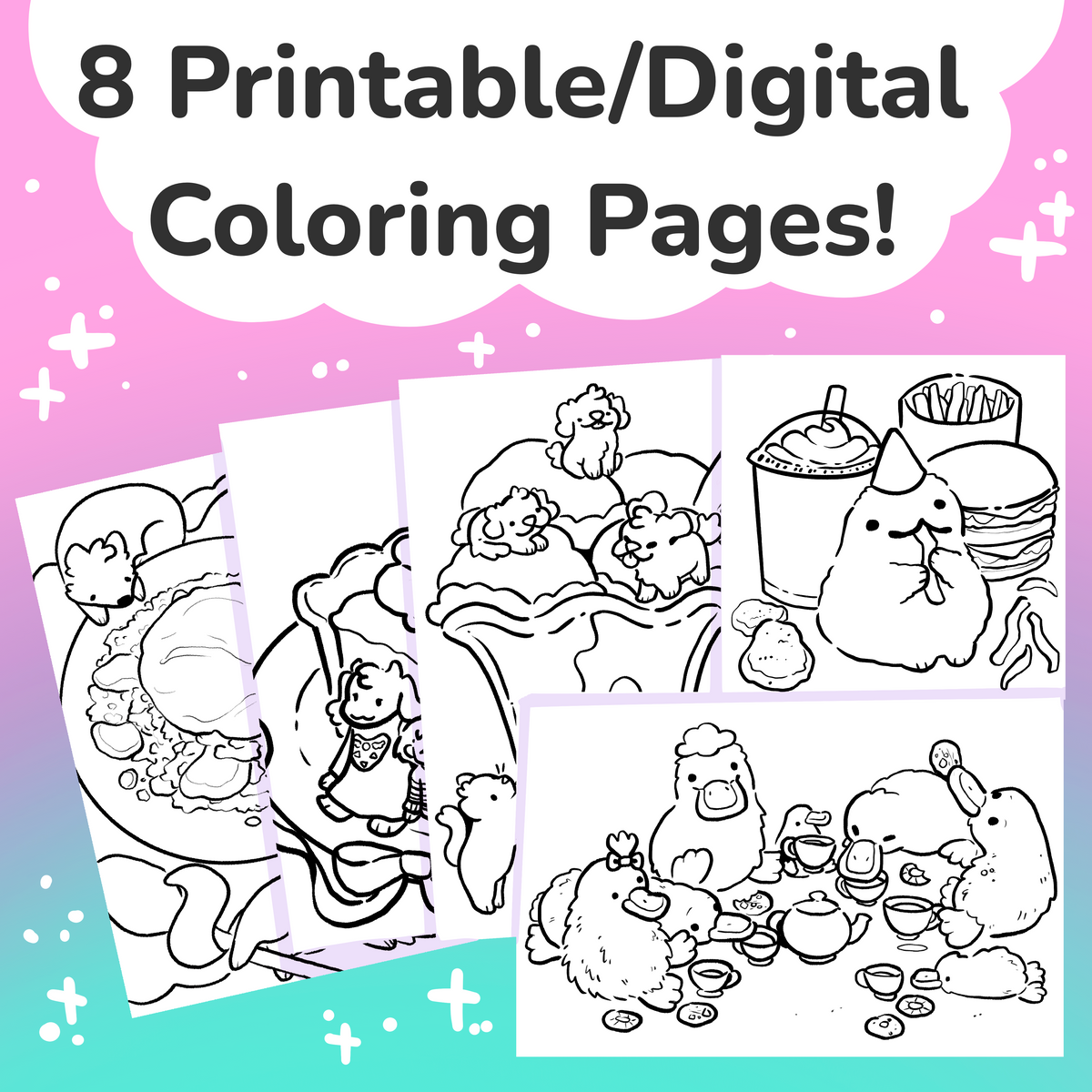 ~ DIGITAL DOWNLOAD ~ Printable Coloring Pages - Little Guys and their ...