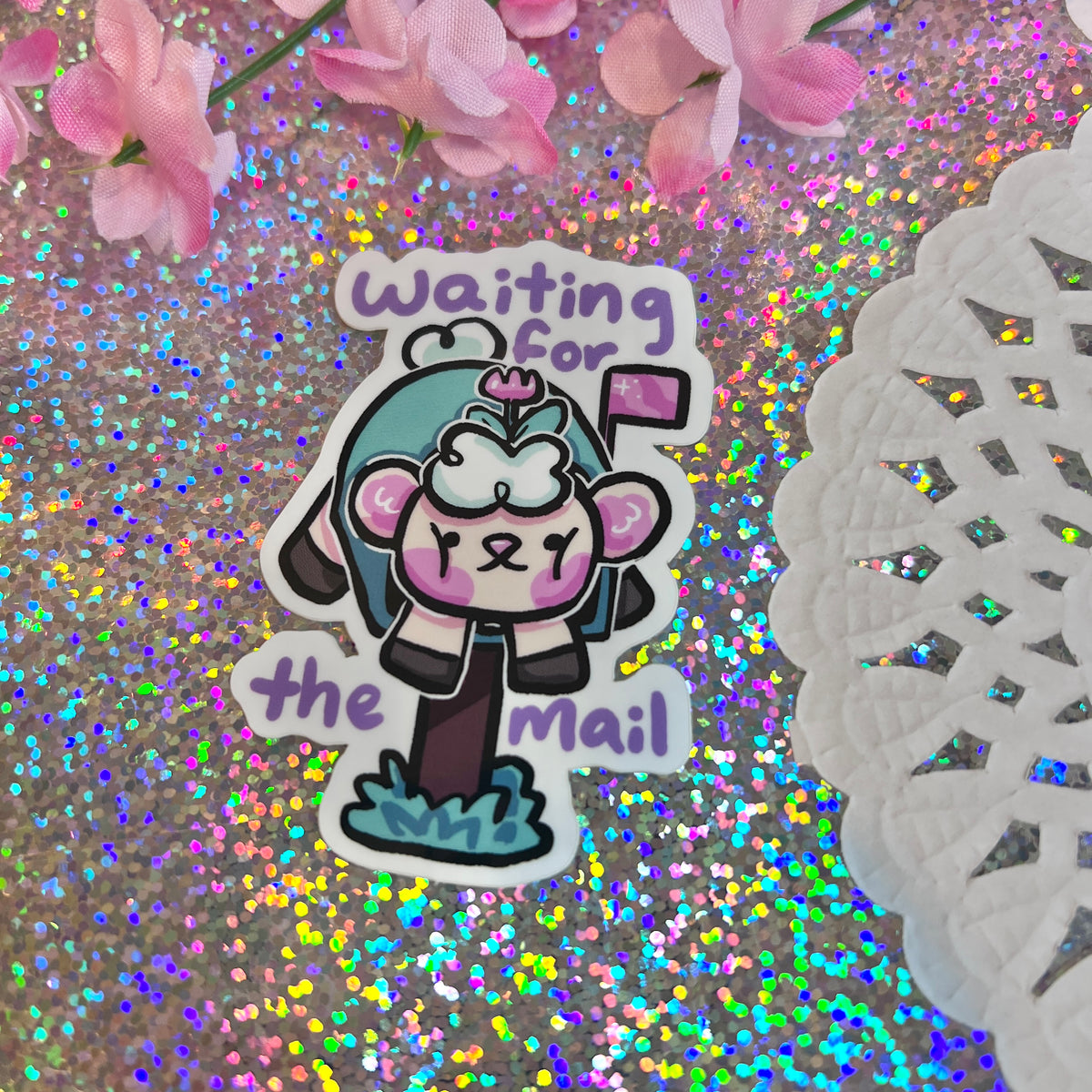 Waiting for Mail Sprout ~ Sticker – Woolblossom