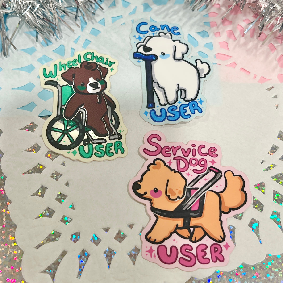 Mobility Aid User ~ Stickers – Woolblossom